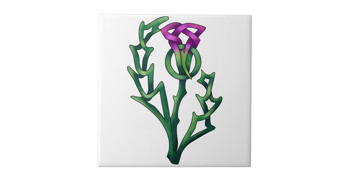 Thistle Ceramic Tile | Zazzle
