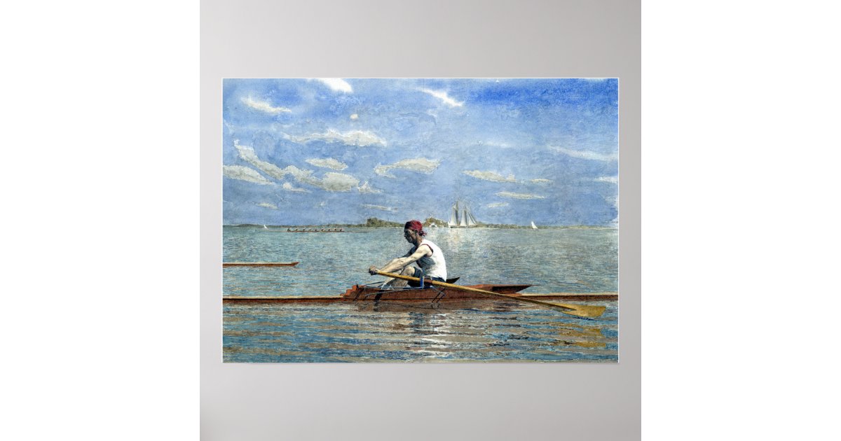 Thomas Eakins John Biglin in a Single Scull Poster | Zazzle