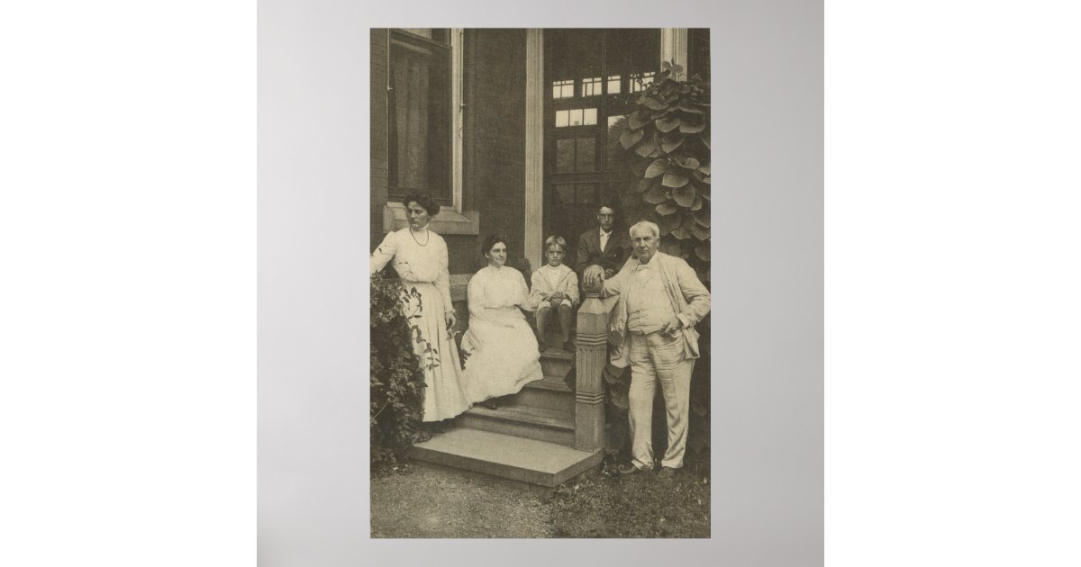 Thomas Edison and Family Poster | Zazzle