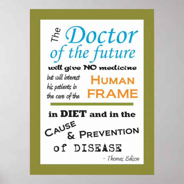 Thomas Edison Doctor of Future Poster | Zazzle