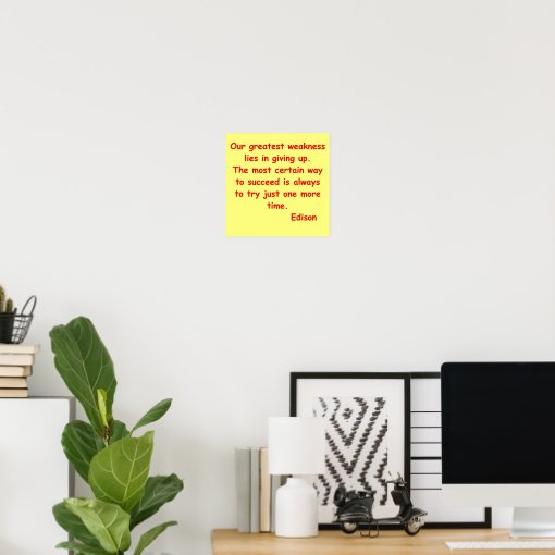 Thomas Edison quote Poster | Zazzle