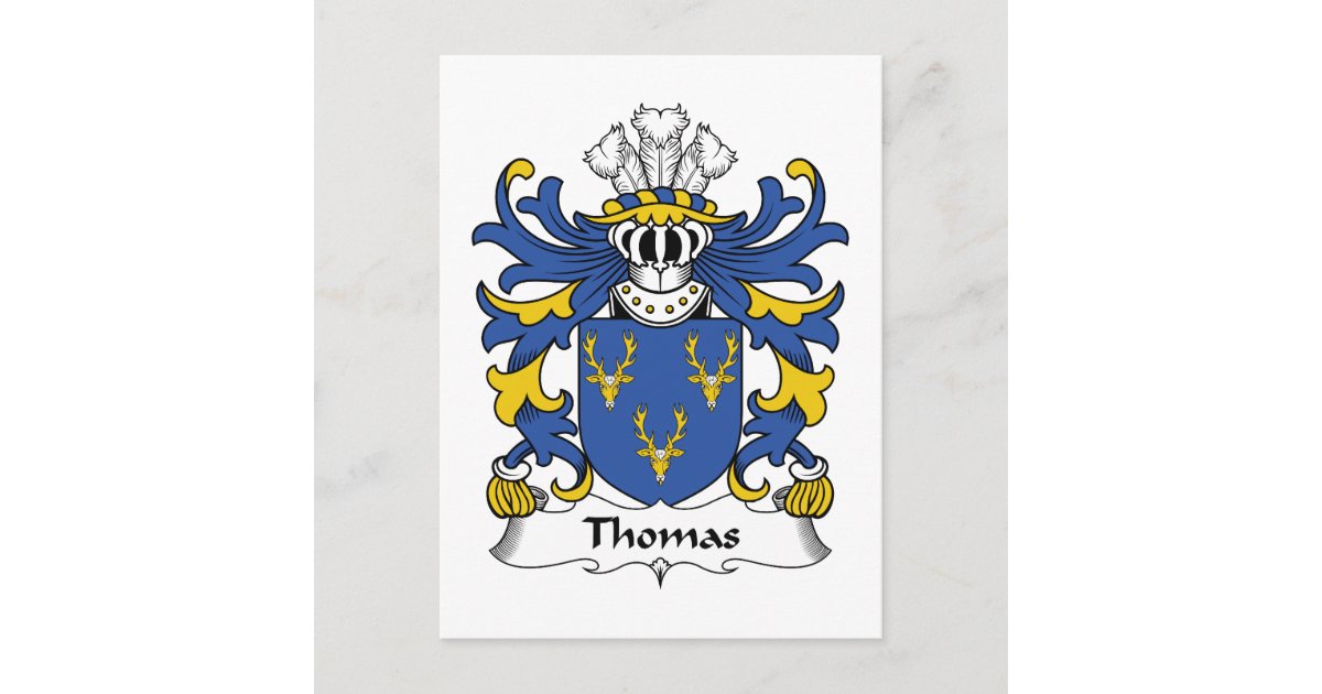 Thomas Family Crest Postcard | Zazzle