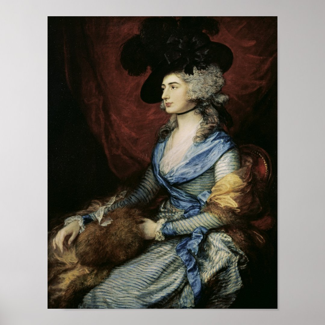 Thomas Gainsborough |Mrs Sarah Siddons, the actres Poster | Zazzle