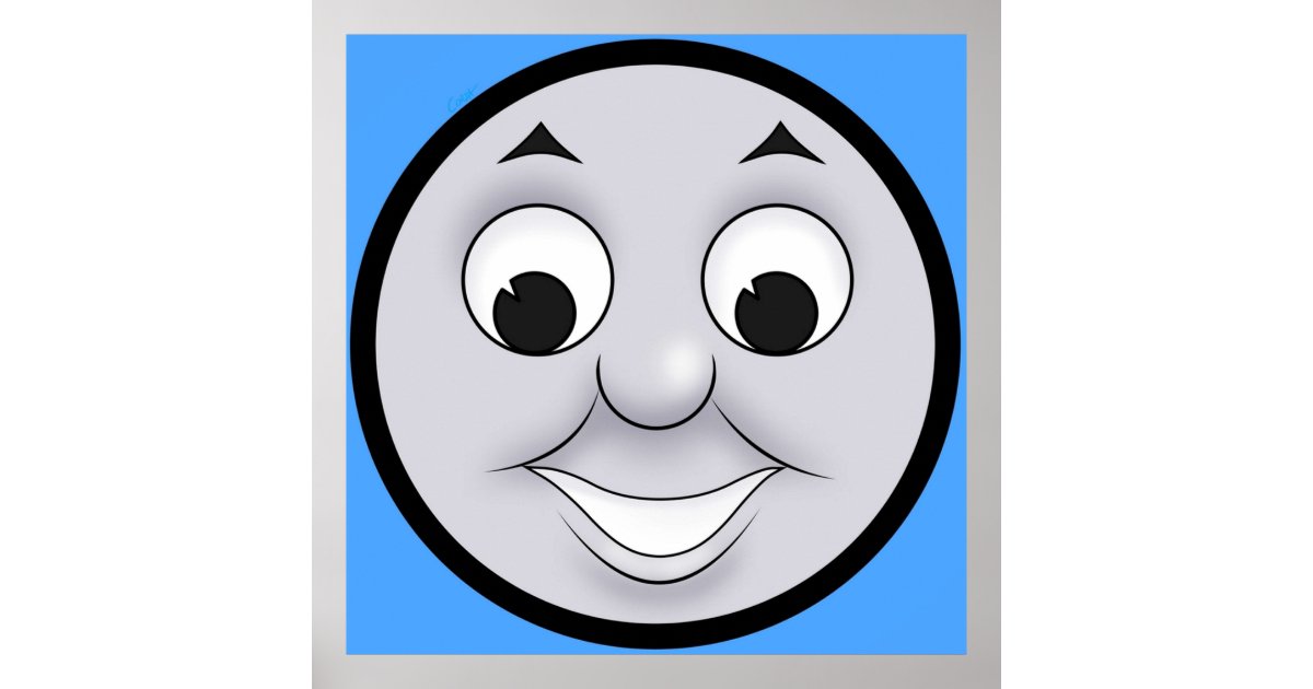 Thomas happy face cartoon ver poster | Zazzle