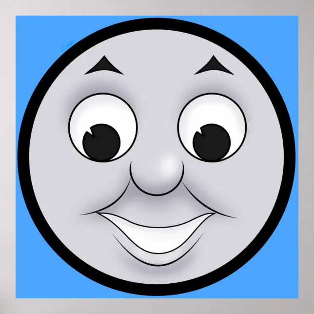 Thomas happy face cartoon ver poster | Zazzle