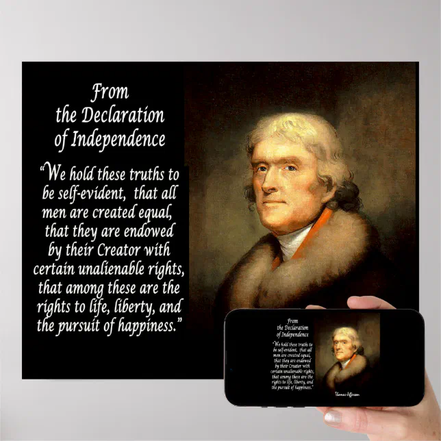 Thomas Jefferson & Declaration Of Independence Poster | Zazzle