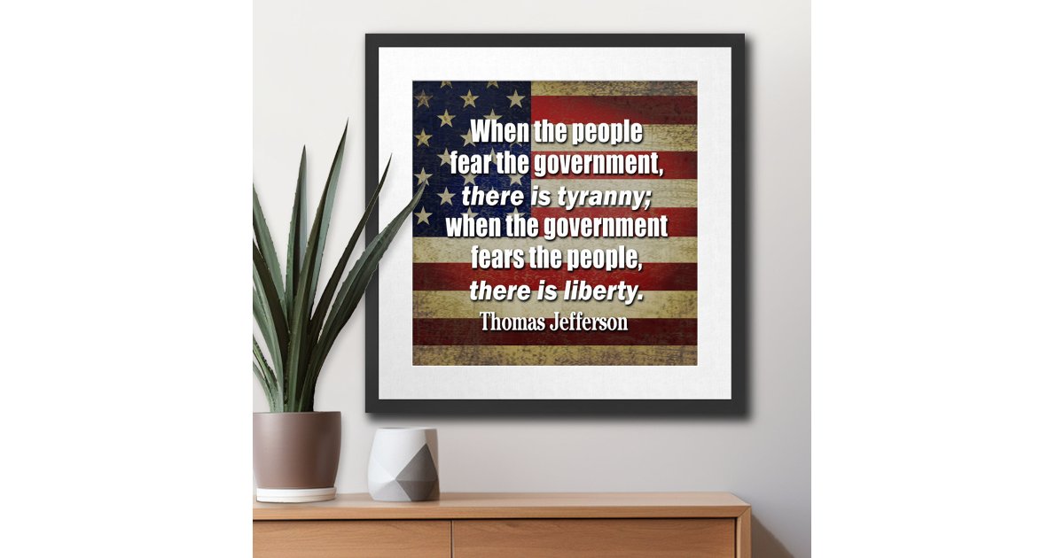 Thomas Jefferson: Liberty vs. Tyranny Poster | Zazzle