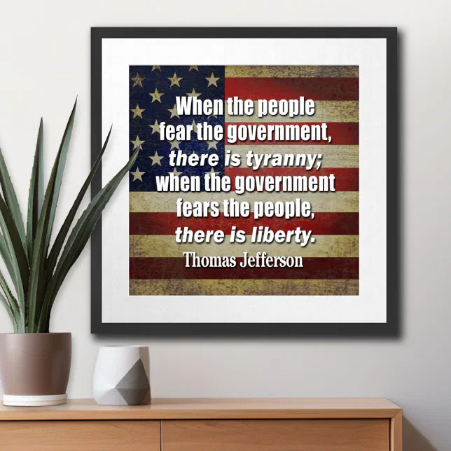 Thomas Jefferson: Liberty vs. Tyranny Poster | Zazzle