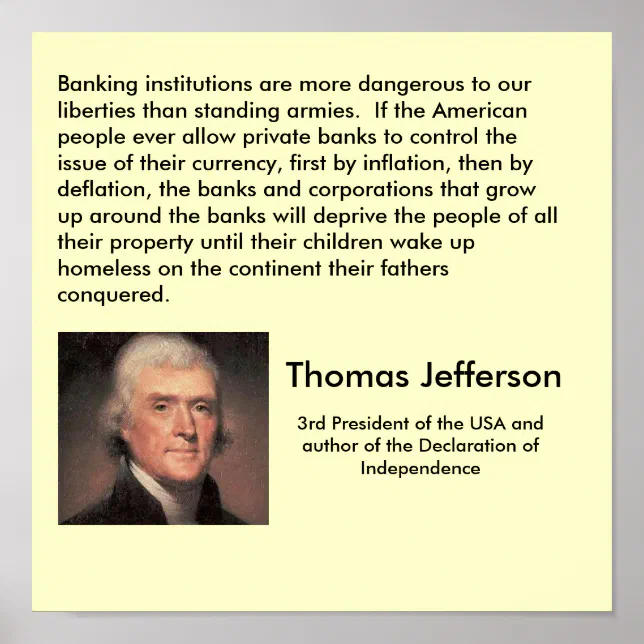 Thomas Jefferson Poster | Zazzle