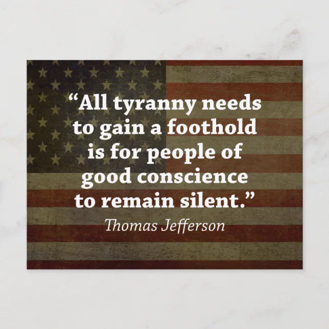 Thomas Jefferson Quote Postcard | Zazzle