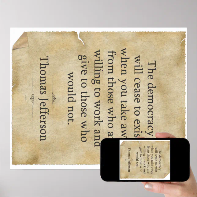 Thomas Jefferson Quote Poster | Zazzle