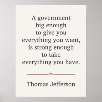 Thomas Jefferson Quote Poster | Zazzle