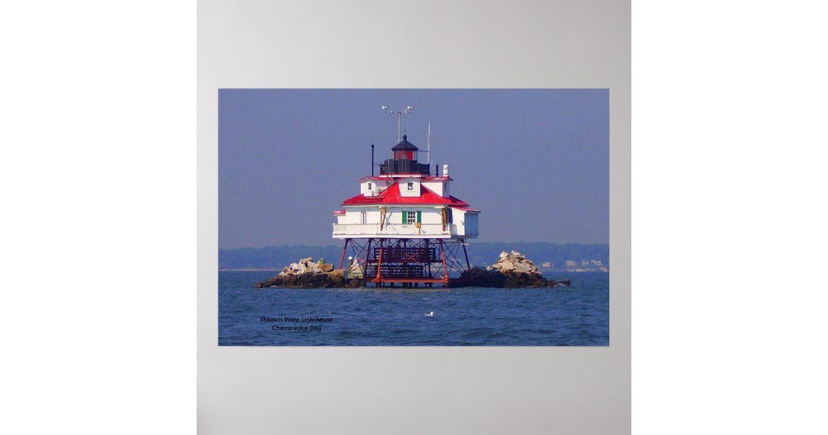 Thomas Point Lighthouse Ch... Poster | Zazzle