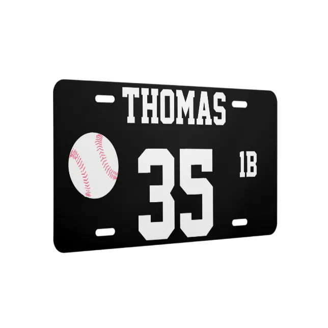 Thomas Template 35 Baseball Novelty License Plate | Zazzle