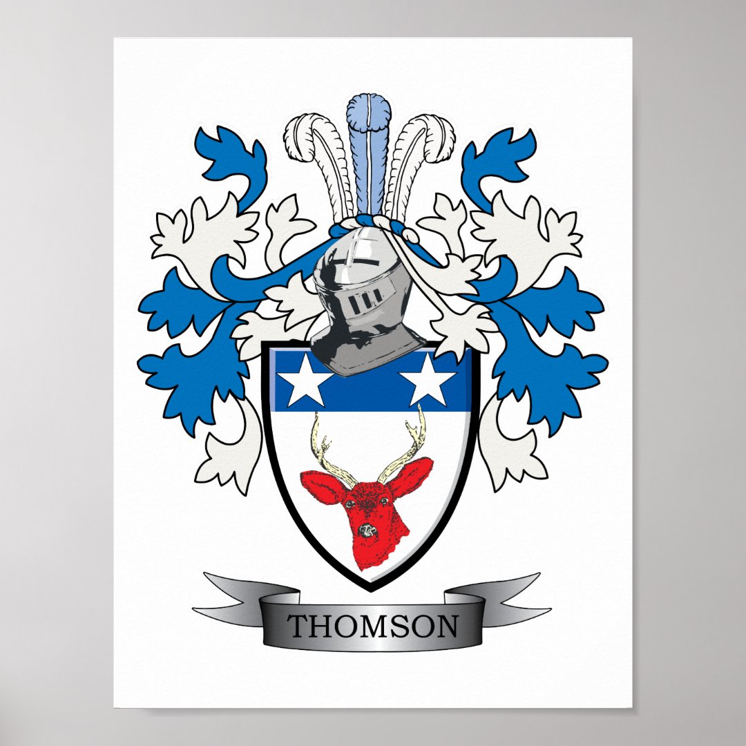 Thomson Family Crest Coat of Arms Poster | Zazzle