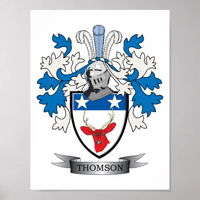 Thomson Family Crest Coat of Arms Poster | Zazzle