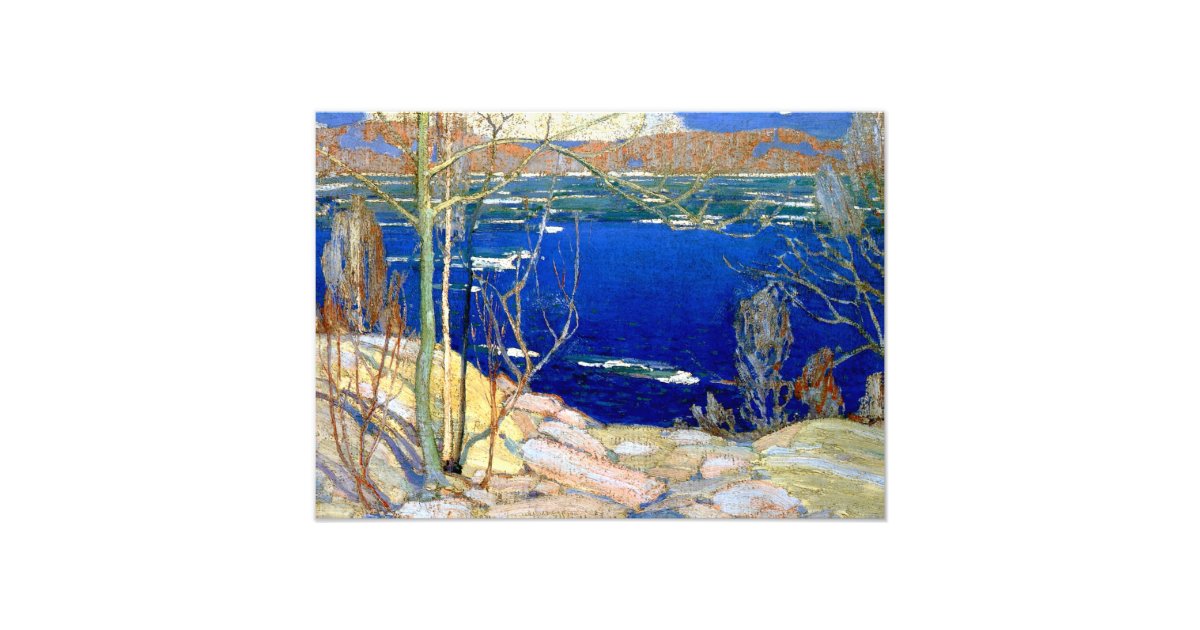 Thomson - Spring Ice, fine art landscape painting Photo Print | Zazzle
