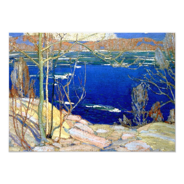 Thomson - Spring Ice, fine art landscape painting Photo Print | Zazzle