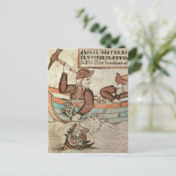 Thor fishing for the serpent of Midgard Postcard | Zazzle