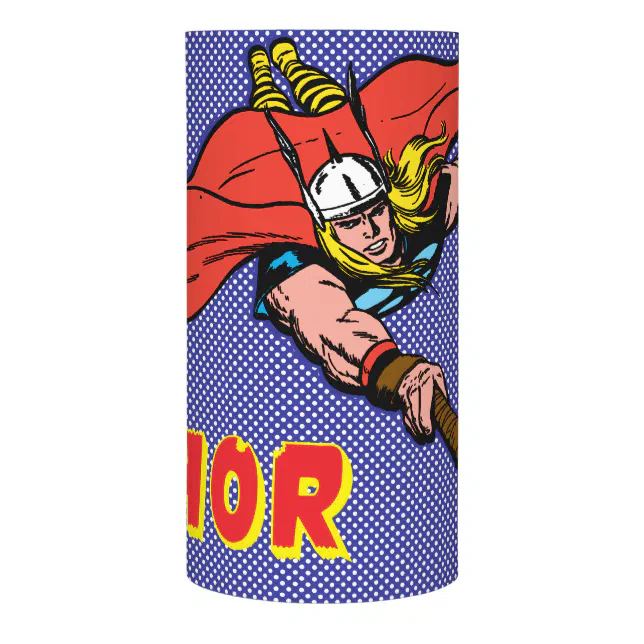 Thor Flying With Mjolnir Flameless Candle | Zazzle