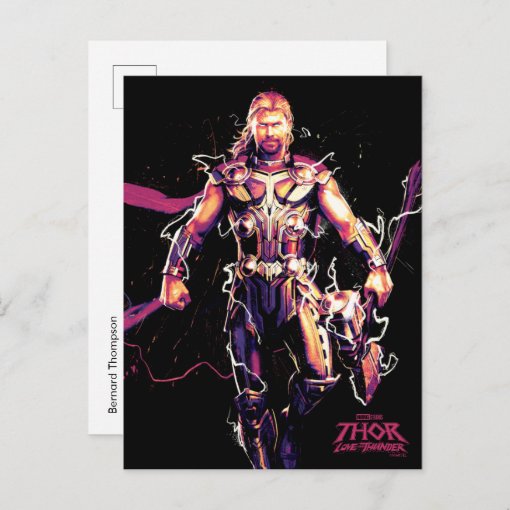 Thor Illustrated Character Art Postcard | Zazzle