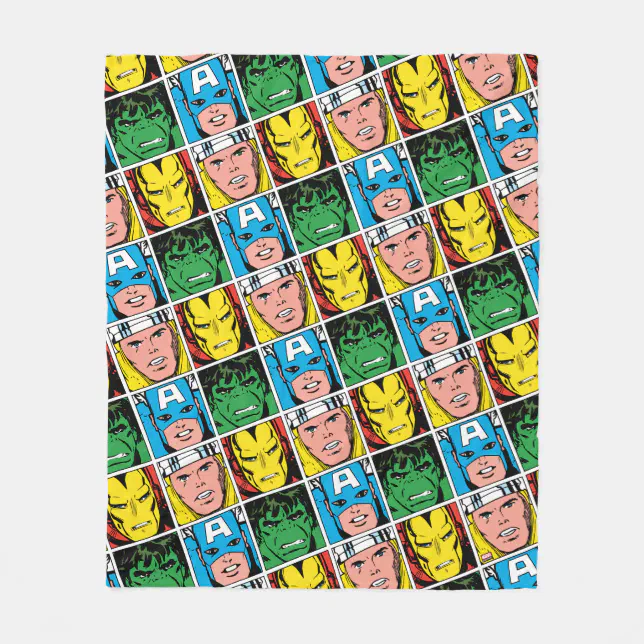 Thor Iron Man Captain America Hulk Pattern Fleece Blanket Zazzle