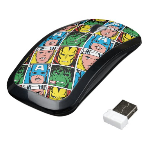 Thor, Iron Man, Captain America, Hulk Pattern Wireless Mouse | Zazzle