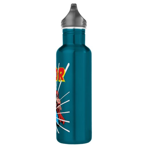 Thor Kneeling With Mjolnir Graphic Stainless Steel Water Bottle | Zazzle