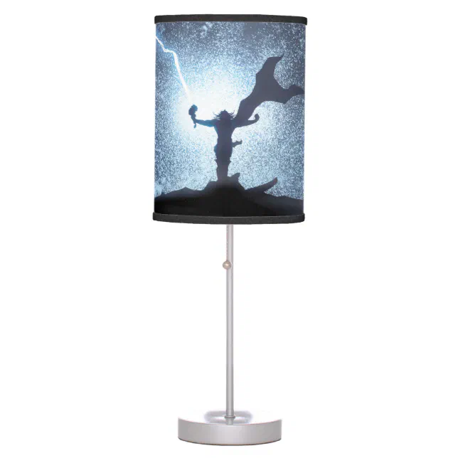 Thor Lightning Comic Panel Table Lamp | Zazzle
