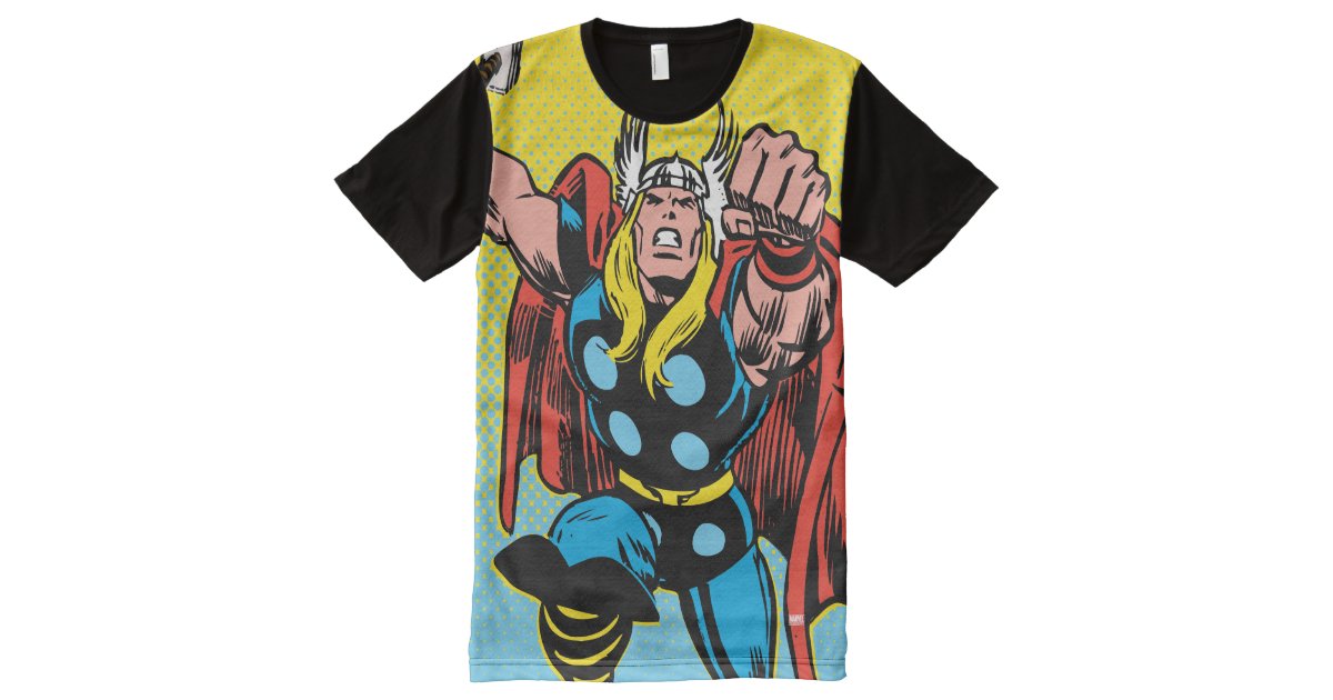 Thor Punching Attack All-Over-Print T-Shirt | Zazzle