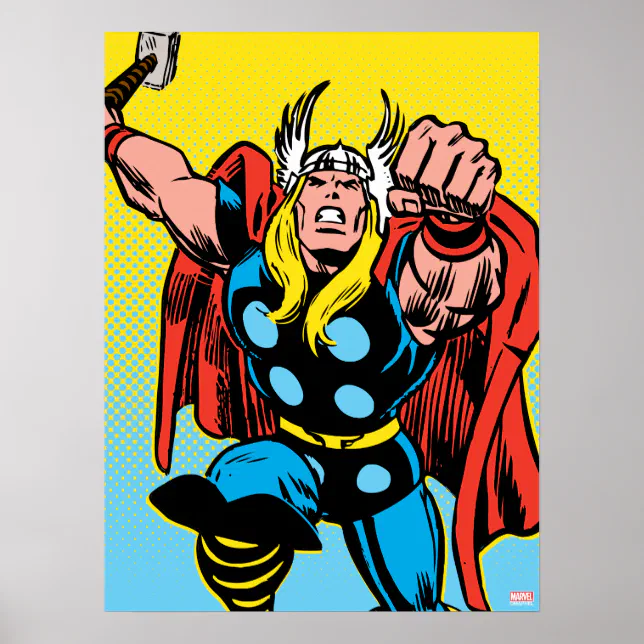 Thor Punching Attack Poster | Zazzle