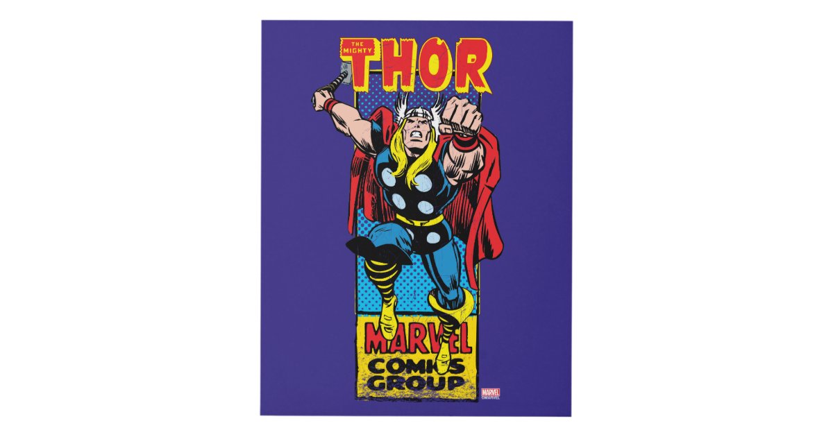 Thor Retro Comic Graphic Panel Wall Art | Zazzle