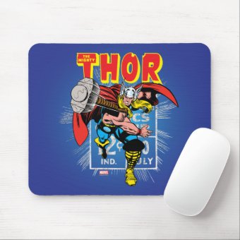 Thor Retro Comic Price Graphic Mouse Pad | Zazzle