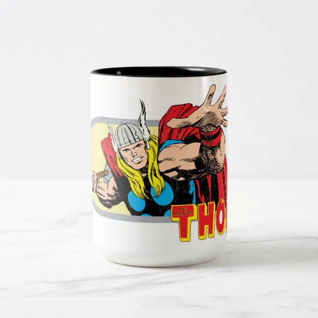 Thor Retro Graphic Two-Tone Coffee Mug | Zazzle