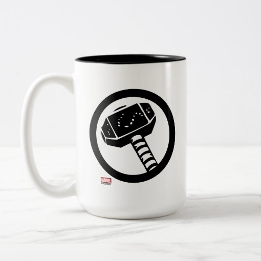 Thor Retro Hammer Icon Two-Tone Coffee Mug | Zazzle