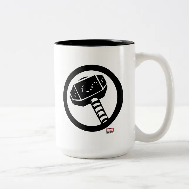 Thor Retro Hammer Icon Two-Tone Coffee Mug | Zazzle