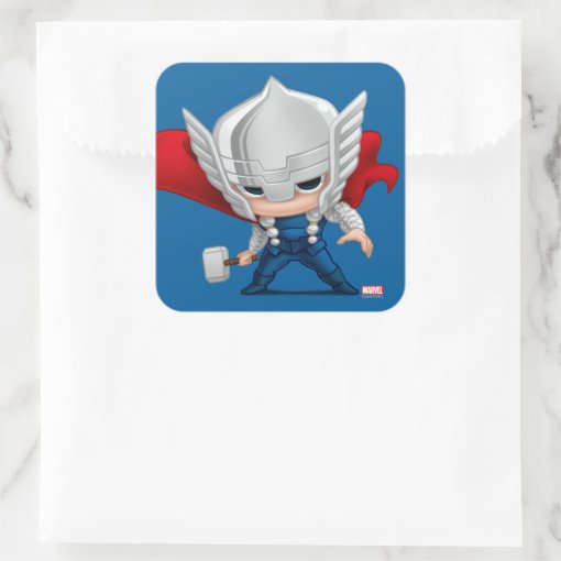 Thor Stylized Art Square Sticker | Zazzle