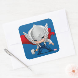 Thor Stylized Art Square Sticker | Zazzle