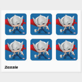 Thor Stylized Art Square Sticker | Zazzle