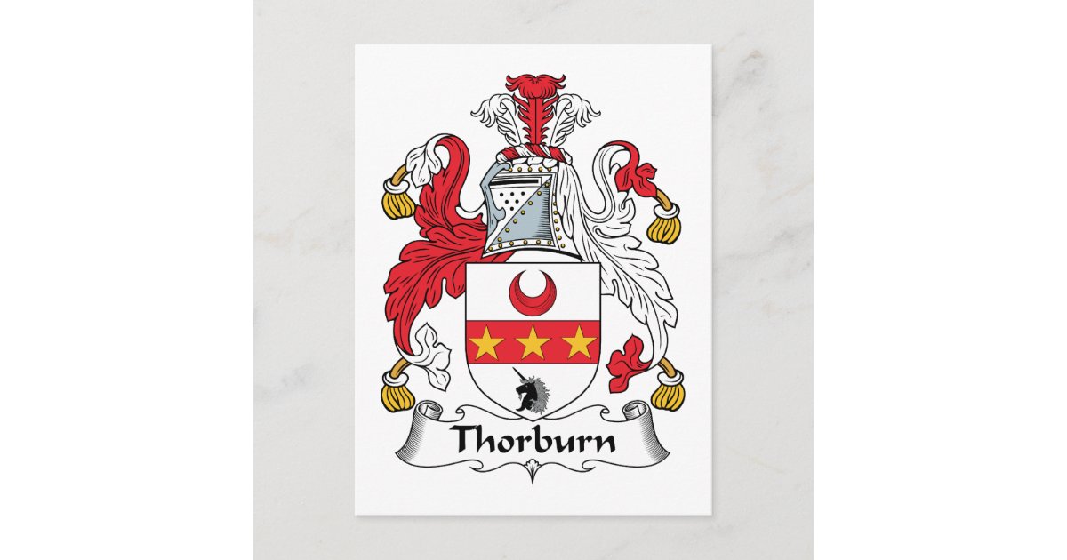 Thorburn Family Crest Postcard | Zazzle