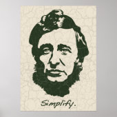 Thoreau - Simplify Poster | Zazzle