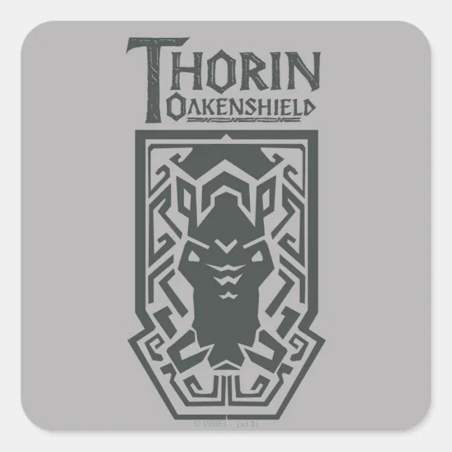 THORIN OAKENSHIELD™ Shield Symbol Square Sticker | Zazzle
