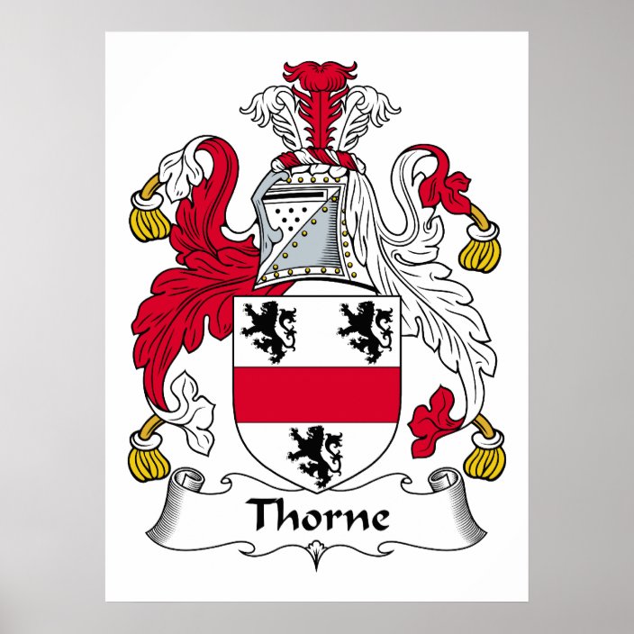 Thorne Family Crest Poster | Zazzle.com
