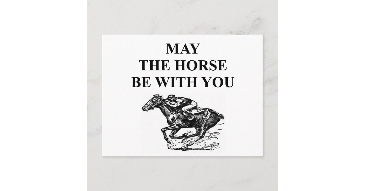 thoroughbred horse racing postcard | Zazzle