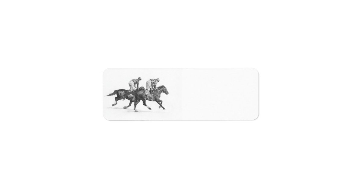 Thoroughbred Racehorse Return Address Labels | Zazzle