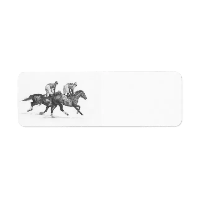 Thoroughbred Racehorse Return Address Labels | Zazzle