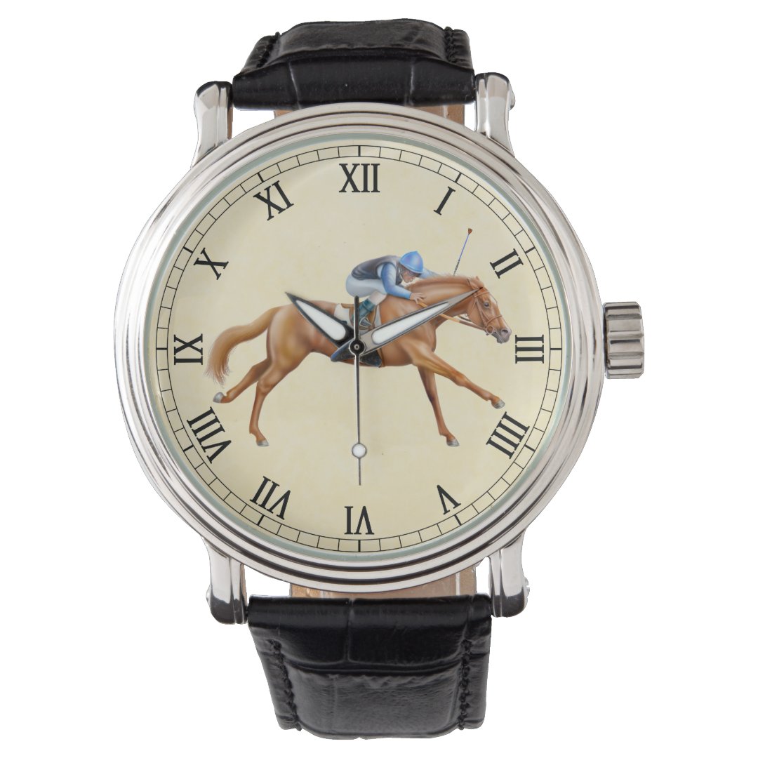 Thoroughbred Racing Horse Equestrian Watch | Zazzle