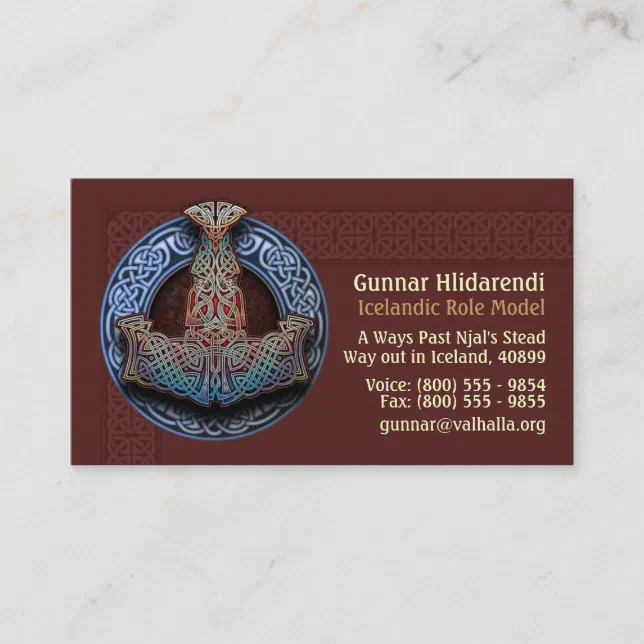 Thor's Hammer Business Cards | Zazzle