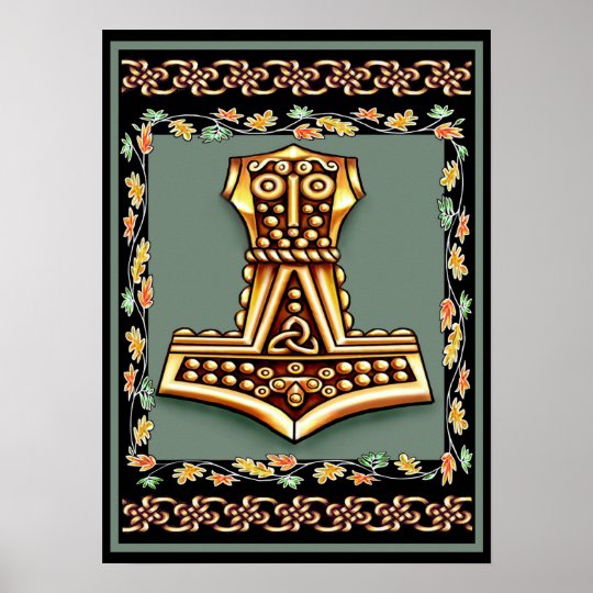 Thors Hammer Poster Print | Zazzle.com