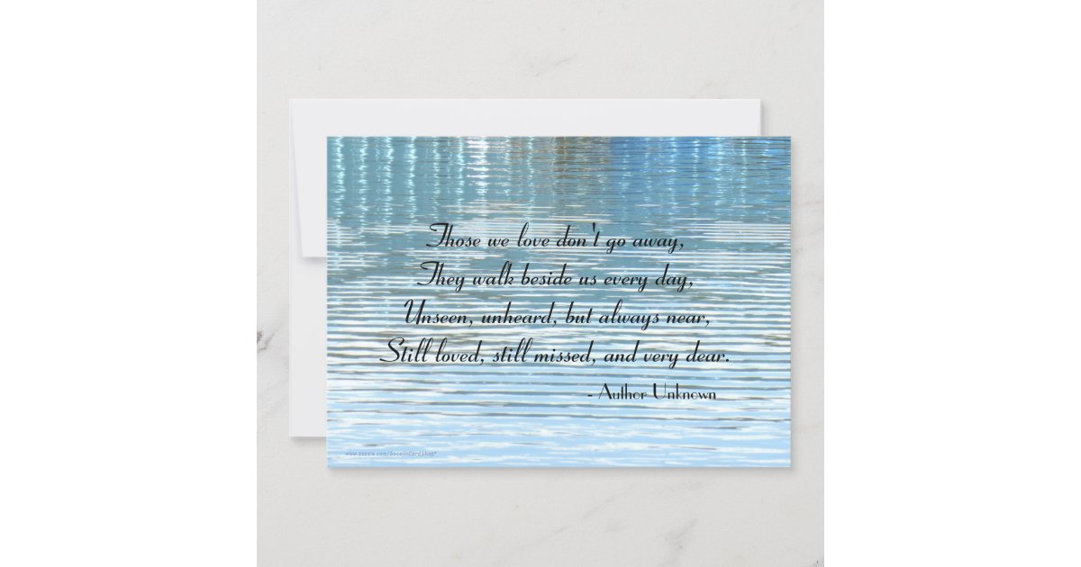 Those We Love Memorial Service Abstract Reflection Announcement | Zazzle